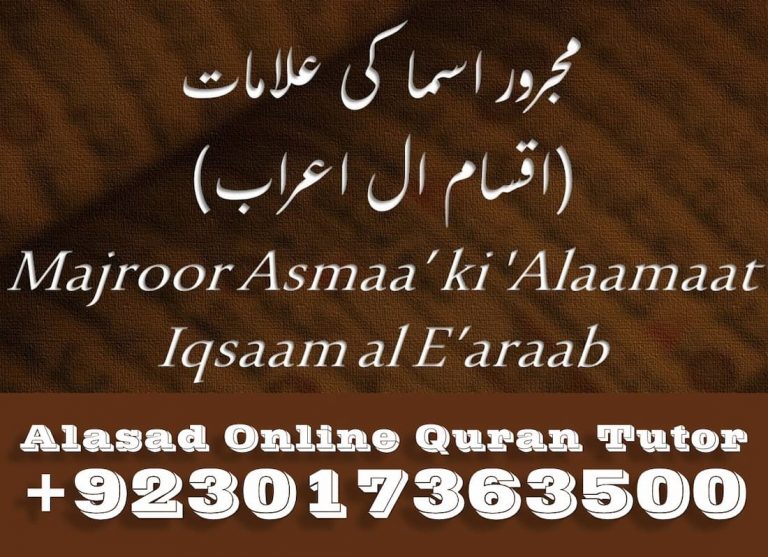 learn Arabic – Marfuaat, Mansubaat, Majruraat - Quran Mualim 2025